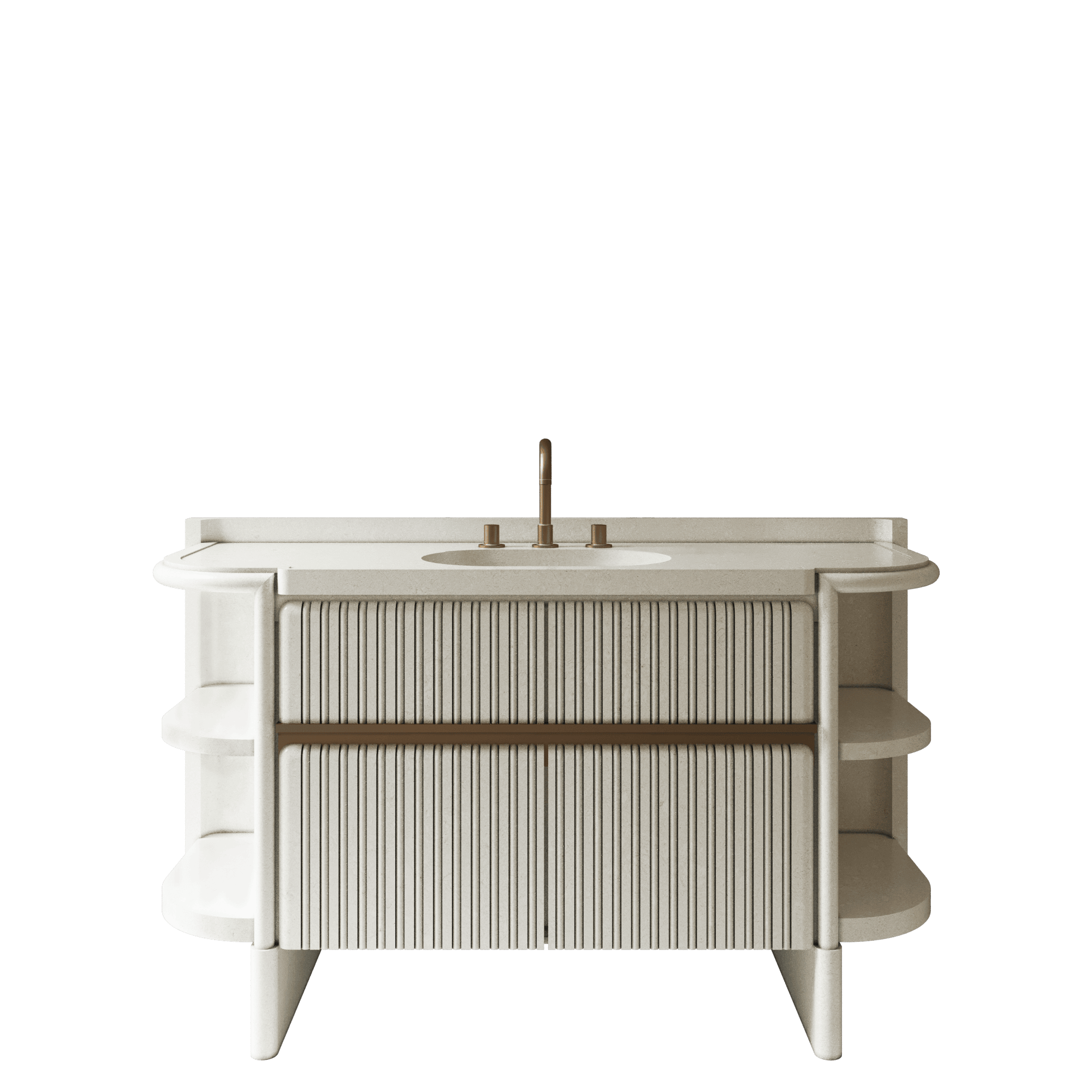 Hamilton Demilune Vanity - Marmi Natural Stone