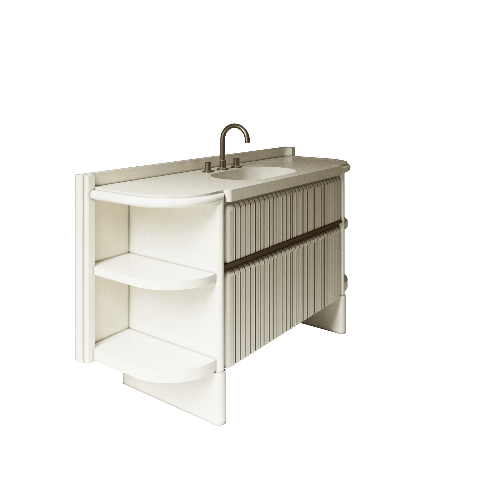 Hamilton Demilune Vanity - Marmi Natural Stone