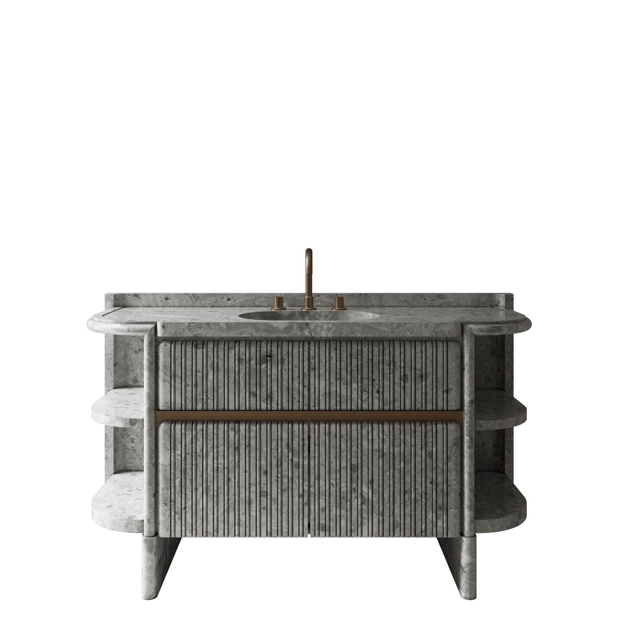 Hamilton Demilune Vanity - Marmi Natural Stone