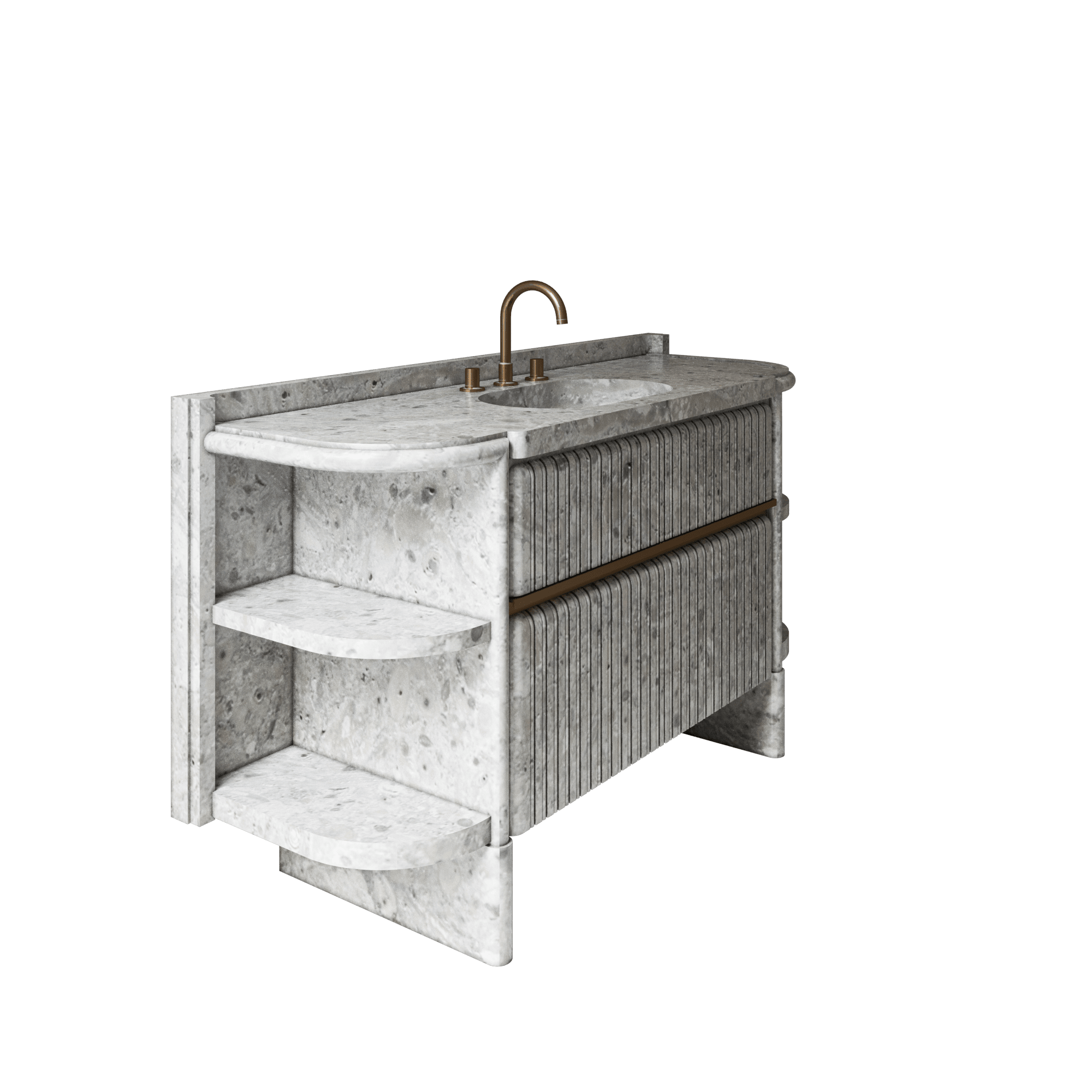 Hamilton Demilune Vanity - Marmi Natural Stone