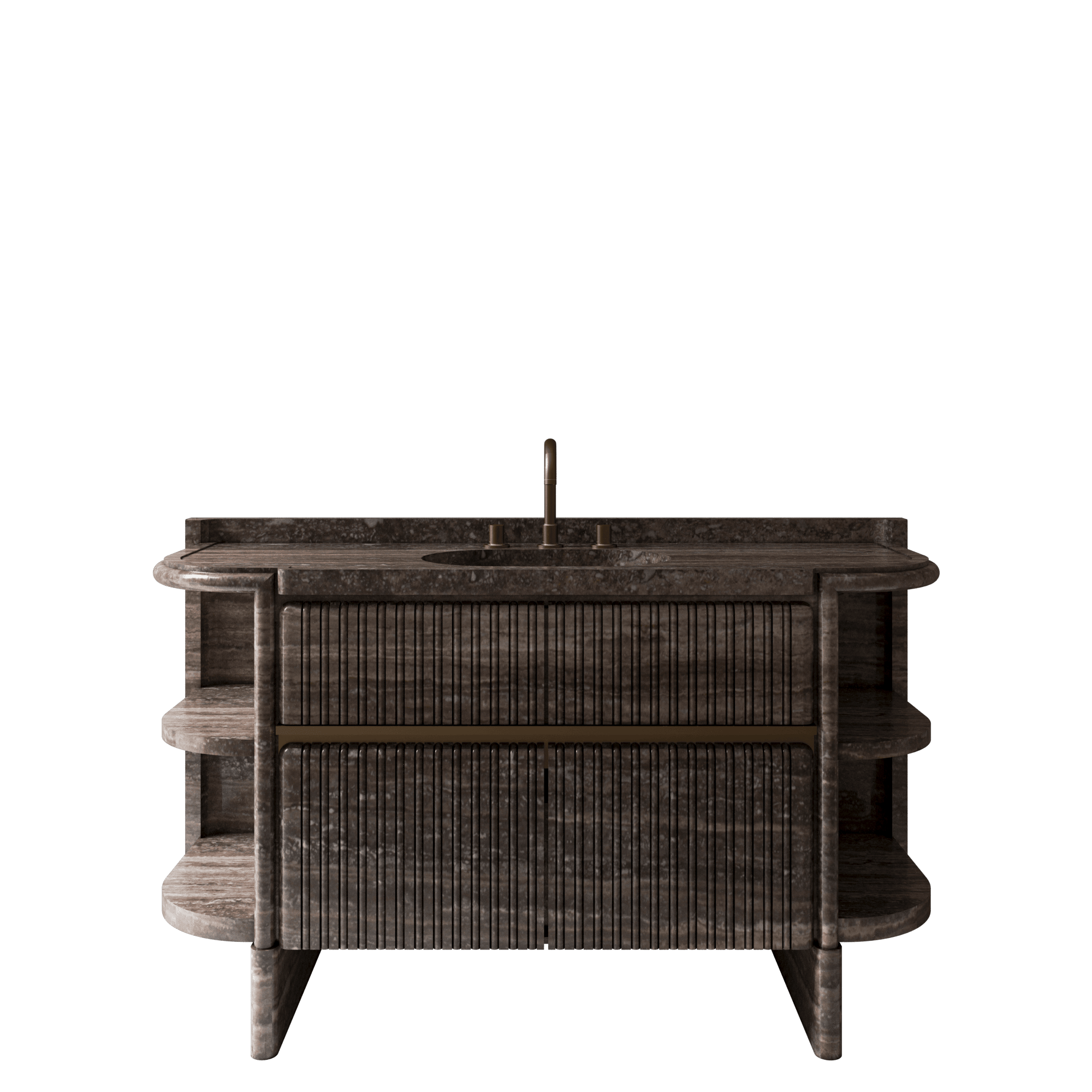 Hamilton Demilune Vanity - Marmi Natural Stone