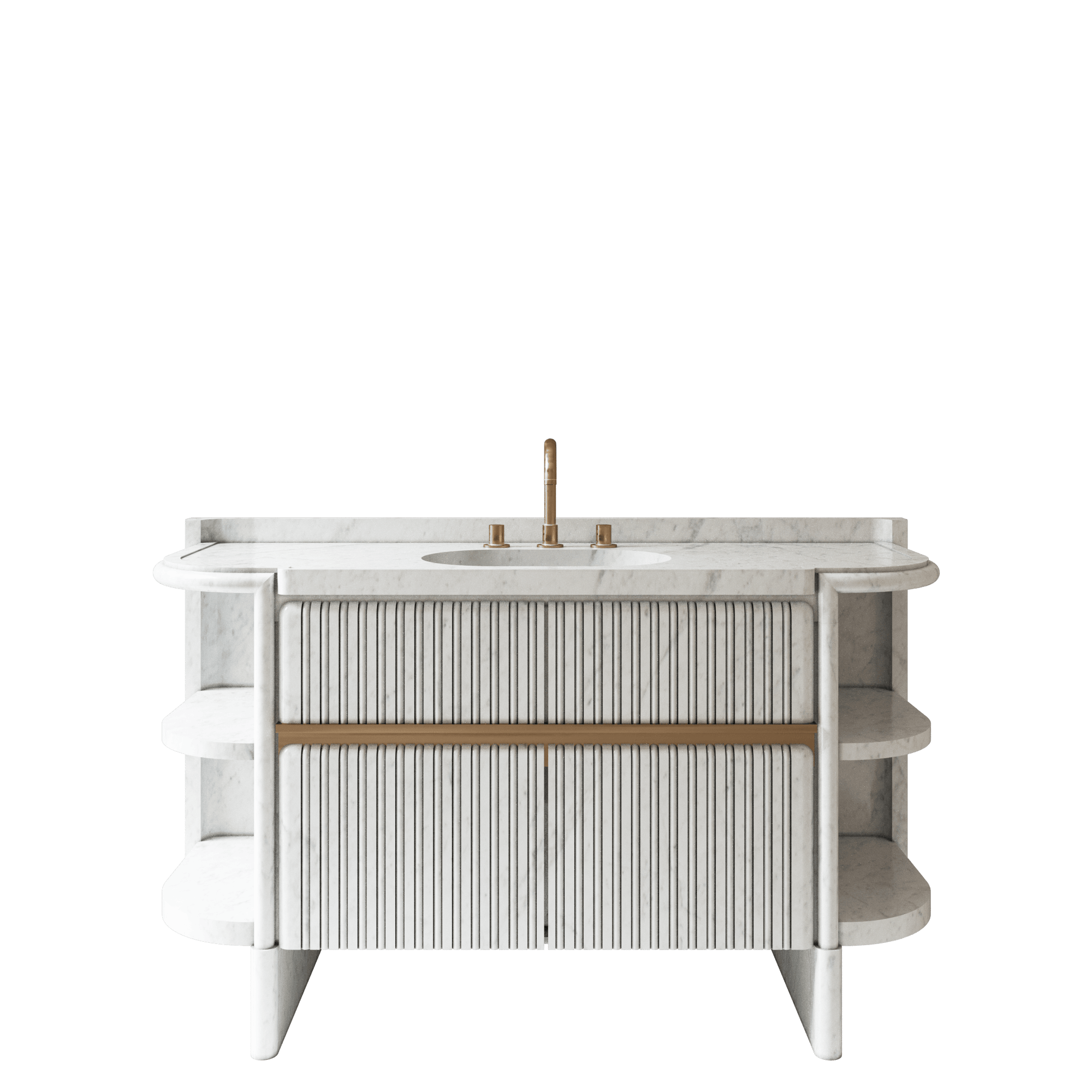 Hamilton Demilune Vanity - Marmi Natural Stone