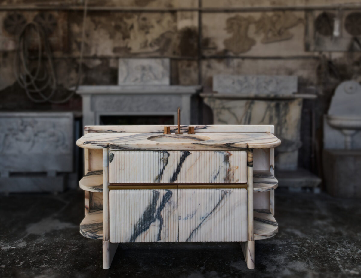 Hamilton Demilune Vanity - Marmi Natural Stone