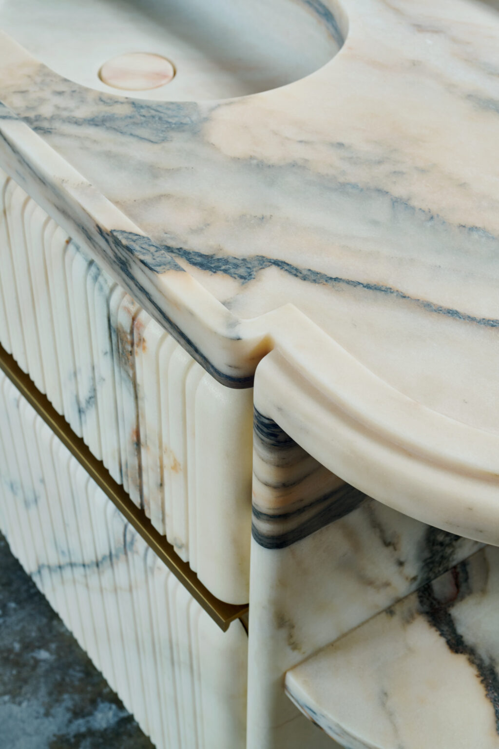 Hamilton Demilune Vanity - Marmi Natural Stone