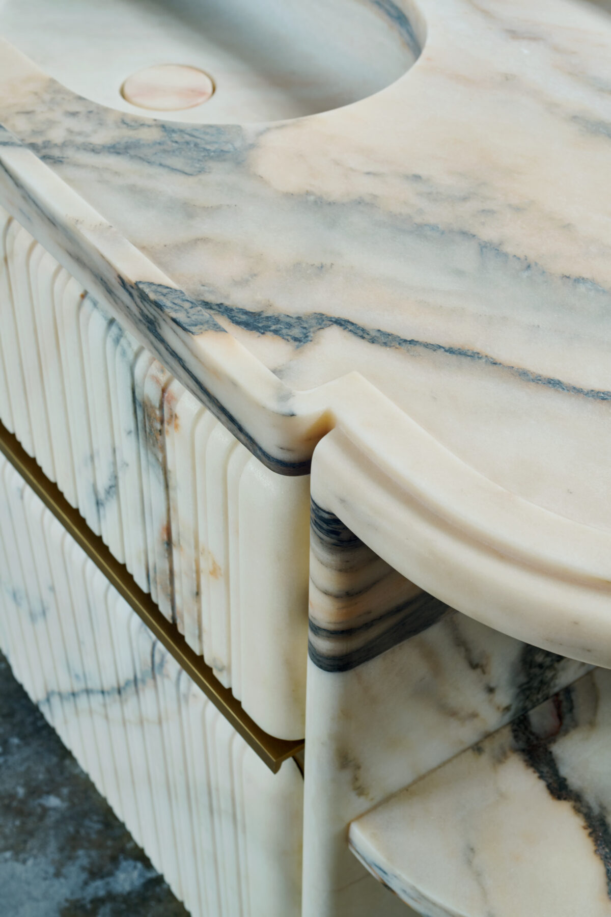 Hamilton Demilune Vanity - Marmi Natural Stone